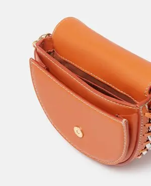 Stella McCartney Frayme Ryder Medium Flap Shoulder Bag - Flamingo