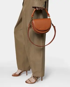 Stella McCartney Frayme Ryder Medium Flap Shoulder Bag - Flamingo