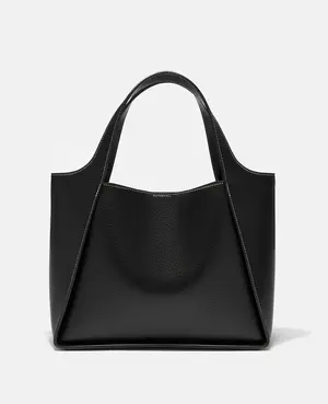Stella McCartney Logo Grainy Alter Mat Crossbody Bag - Black