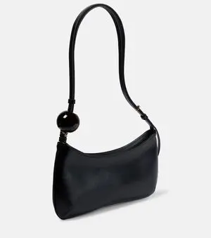 Jacquemus Le Bisou Perle Small Leather Shoulder Bag - Black