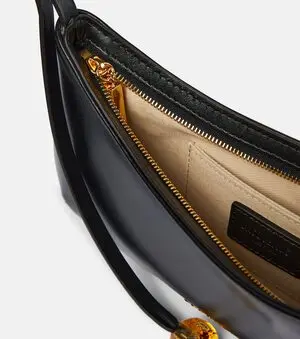 Jacquemus Le Bisou Perle Small Leather Shoulder Bag - Black