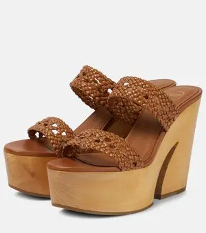 MALONE SOULIERS Pamela Leather Platform Sandals