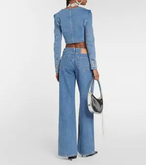 Magda Butrym Low-rise Wide-leg Jeans - Blue
