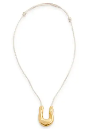 Agmes Wishbone Necklace - Gold