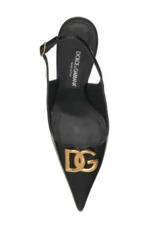 Dolce & Gabbana Lollo Pointed-toe Slingback Pump