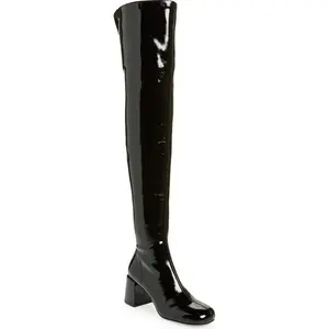 Jeffrey Campbell Maize Over The Knee Patent Leather Boot - Black Patent