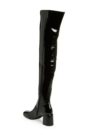 Jeffrey Campbell Maize Over The Knee Patent Leather Boot - Black Patent
