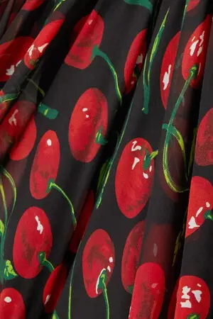Dolce & Gabbana Gathered Printed Silk-blend Chiffon Maxi Dress