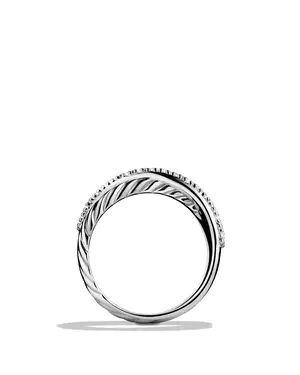 David Yurman Crossover Ring With Diamonds