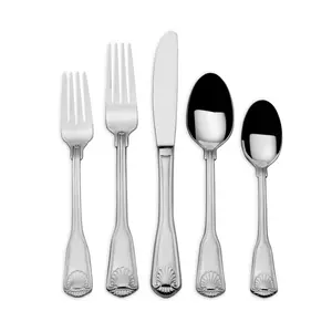 TOWLE London Shell 45 Piece Flatware Set