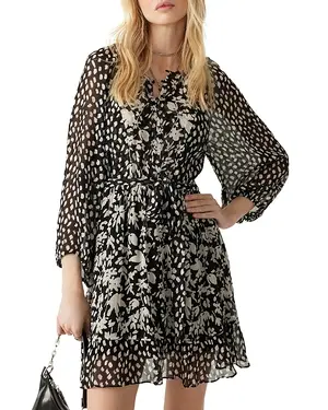 Ba&sh Fiona Belted Mini Dress