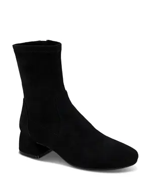 Women's Mid Heel Zip Up Booties