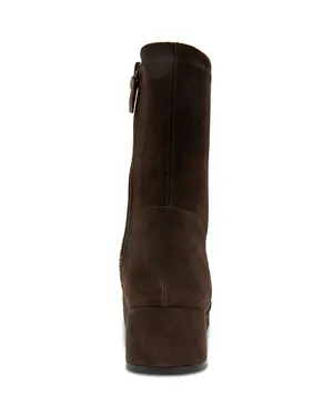 KENNETH COLE Emily Zip Mid Heel Boots - Chocolate