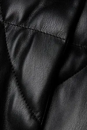 Stella McCartney Net Sustain Hooded Quilted Vegetarian Leather Jacket