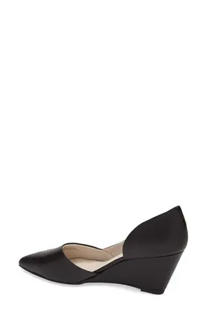 KENNETH COLE Ellis Half D'orsay Wedge Pump - Black