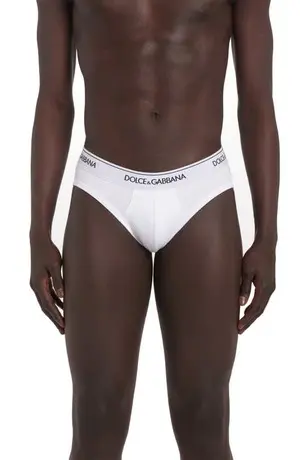 Dolce & Gabbana 2-pack Logo Waist Briefs - White