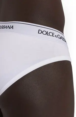Dolce & Gabbana 2-pack Logo Waist Briefs - White