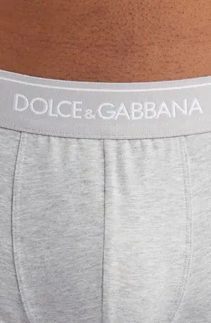 Dolce & Gabbana 2-pack Logo Waist Boxer Briefs - S8290 Dark Grey