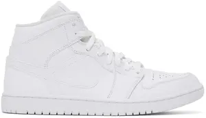NIKE JORDAN Nike Jordan White Air Jordan 1 Sneakers - 130