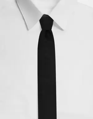 Dolce & Gabbana Silk Satin Martini Tie - Black