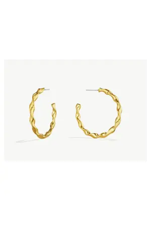 SOKO Twist Hoop Earrings - Gold