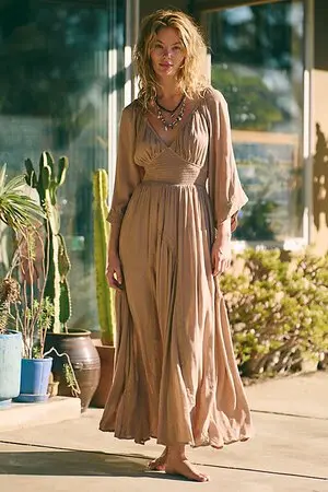 Free People Free People Dixie Maxi Dress Nature's Sand