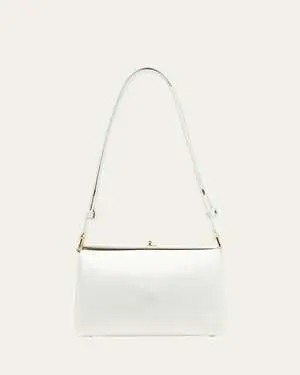 Plan C Small Leather Shoulder Bag - White