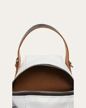 Plan C Pili Graphic-print Bucket Bag - Optical White