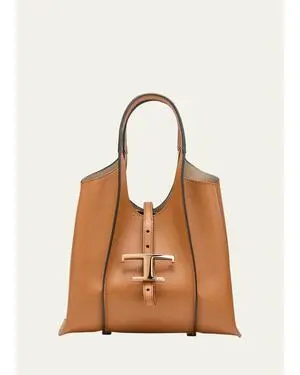 TOD'S Mini Leather Tote Bag - Beige