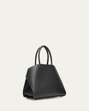FERRAGAMO Small Hug Leather Top-handle Bag - Nero