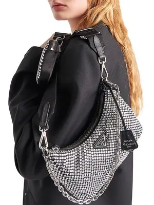 Prada Re-edition 2005 Crystal Embellished Bag