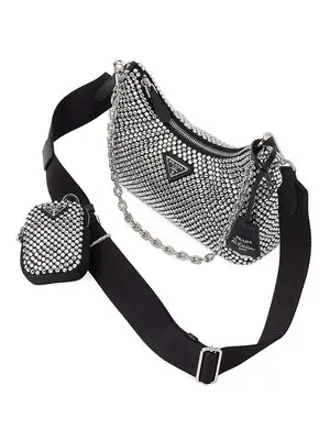 Prada Re-edition 2005 Crystal Embellished Bag