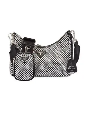 Prada Re-edition 2005 Crystal Embellished Bag