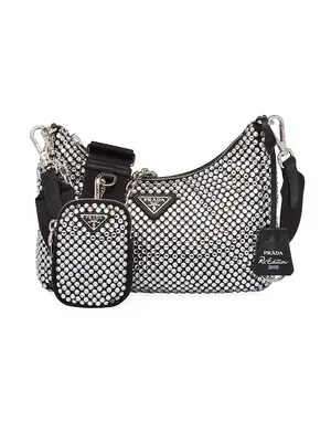 Prada Re-edition 2005 Crystal Embellished Bag
