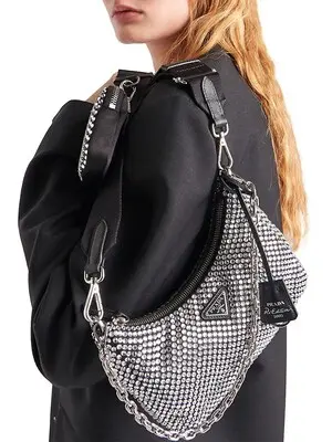 Prada Re-edition 2005 Crystal Embellished Bag