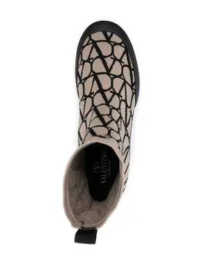 Valentino Garavani Toile Iconographe Jacquard Sneakers - Neutrals