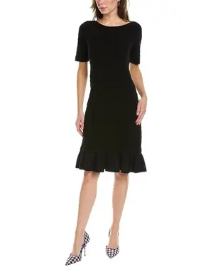 Tory Burch Tory Burch Giselle Wool Sweaterdress - Black