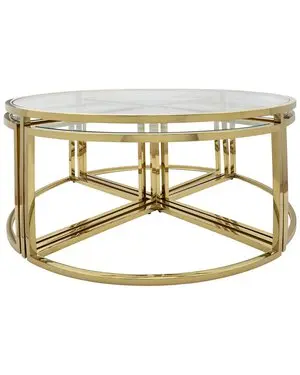 SAGEBROOK HOME Sagebrook Home Metal Pull Out Coffee Table - Gold