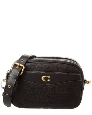 COACH® Coach Soft Pebble Leather Camera Bag - Black