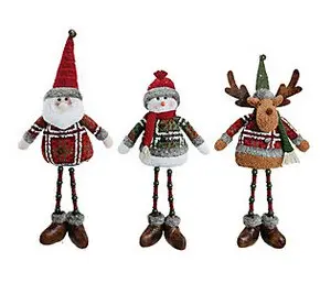 SANTA'S WORKSHOP 21' Xmas Time Sitters, Set Of - One-color