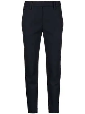 Brunello Cucinelli Cropped Stretch-cotton Tailored Trousers