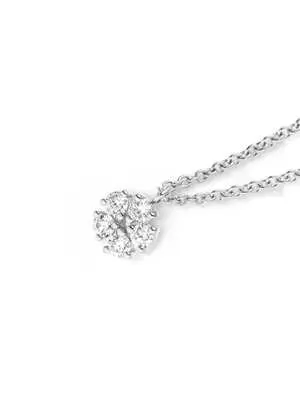 VEYNOU 14kt White Gold Diamond Lily Necklace