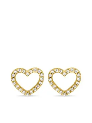 VEYNOU 14kt Yellow Diamond Heart Stud Earrings - Gold