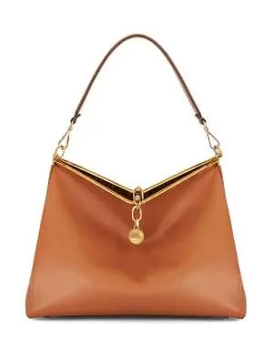 Etro Vela Leather Shoulder Bag - Brown