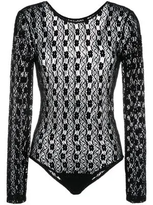 Maje Round-neck Lace Bodysuit