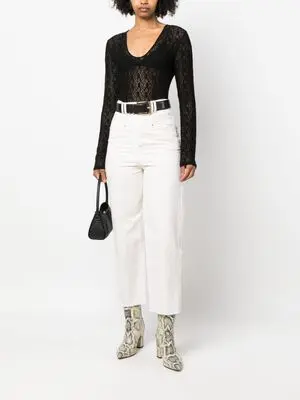 Maje Round-neck Lace Bodysuit