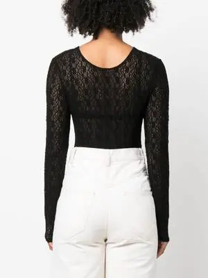 Maje Round-neck Lace Bodysuit