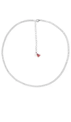 Shashi Diamond Tennis Necklace - Silver