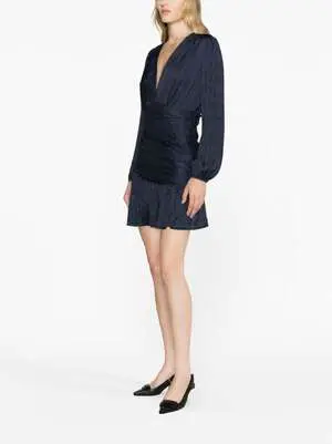 Maje Long-sleeved Draped Minidress