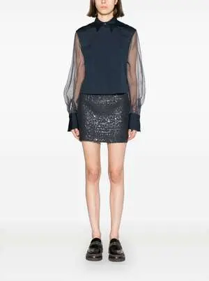 Brunello Cucinelli Sheer-sleeves Shirt
